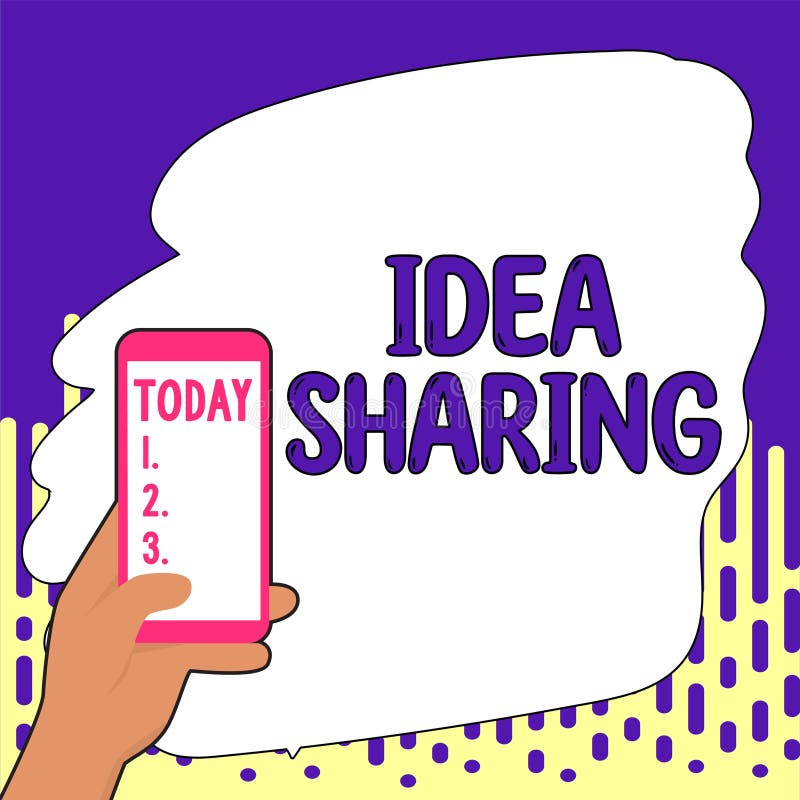 Handwriting Text Idea Sharing. Word Written on Startup Launch ...