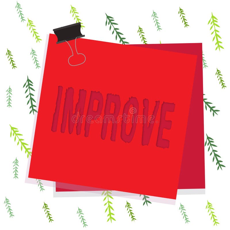 Handwriting Text Improve. Concept Meaning Make Become Better ...