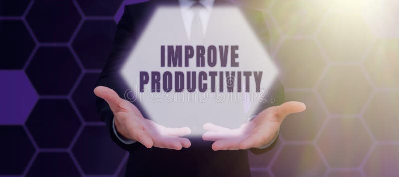 Sign Displaying Improve Productivity. Word Written on Enhance the ...