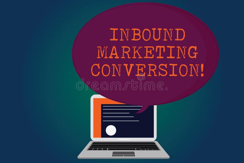 Handwriting Text Inbound Marketing Conversion. Concept Meaning Process ...