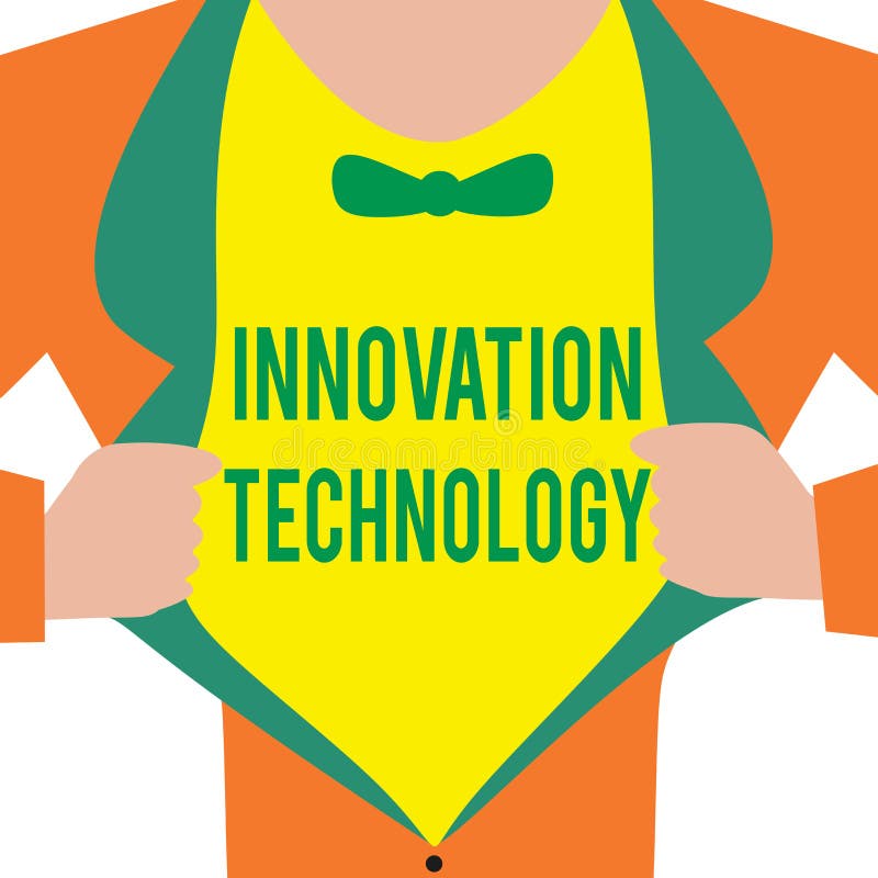 Handwriting Text Innovation Technology. Concept Meaning New Idea or ...