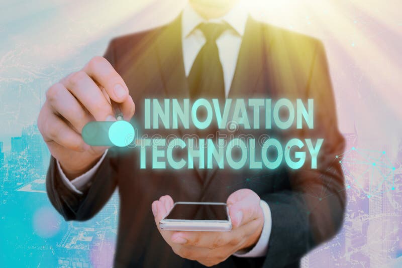 Handwriting Text Innovation Technology. Concept Meaning New Idea or ...