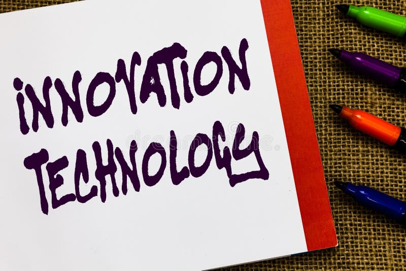 Handwriting Text Innovation Technology. Concept Meaning New Idea or ...
