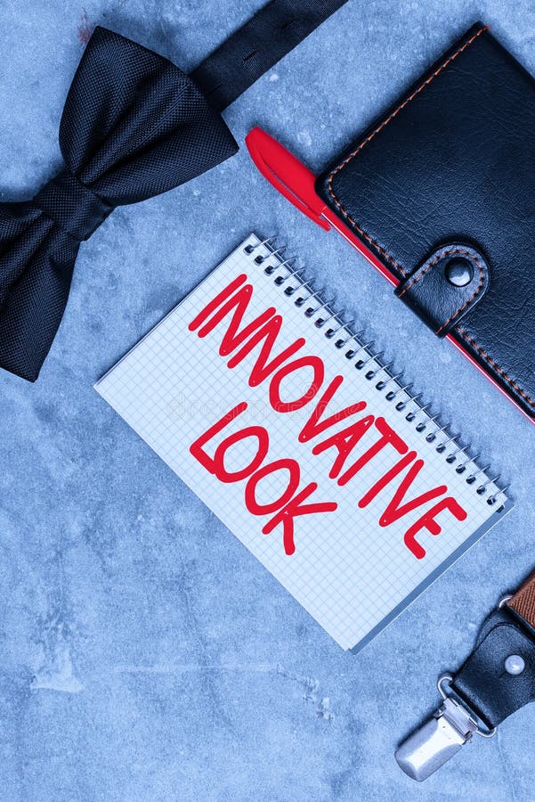 Text Sign Showing Innovative Look. Business Overview the Quality of an ...