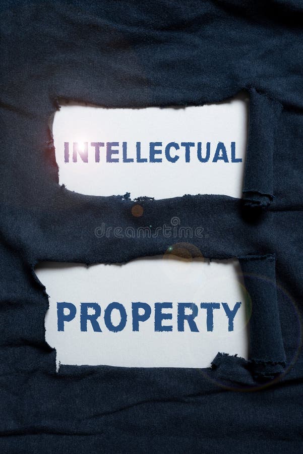 Handwriting Text Intellectual Property. Concept Meaning Work or ...