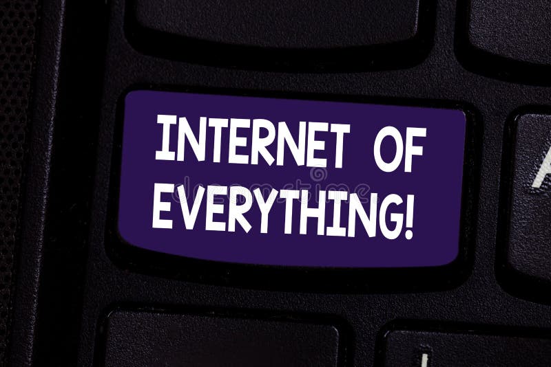 Handwriting Text Internet of Everything. Concept Meaning Network of ...