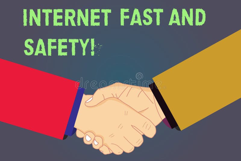 Handwriting Text Internet Fast and Safety. Concept Meaning High Speed ...
