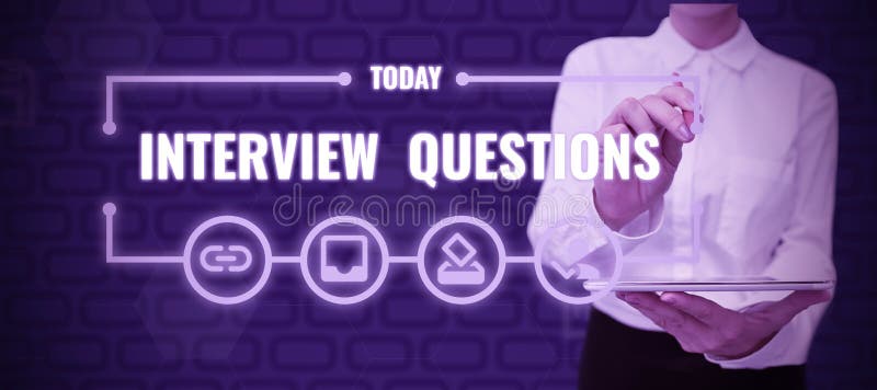 Text Caption Presenting Interview Questions. Business Showcase Typical ...