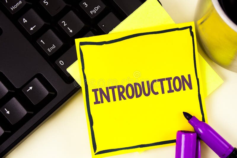 Handwriting Text Introduction. Concept Meaning First Part of a Document ...