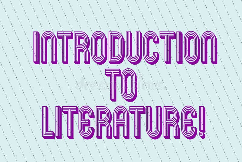 Handwriting Text Introduction To Literature. Concept Meaning ...