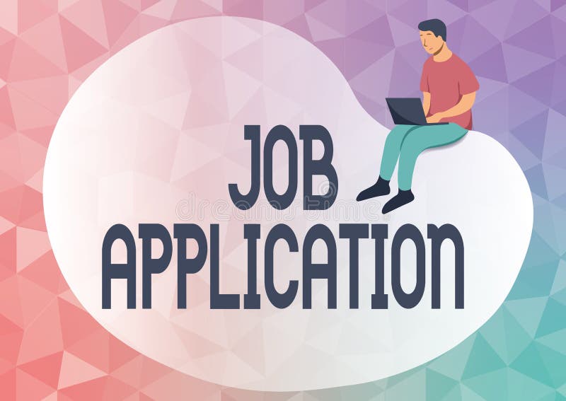 Writing Displaying Text Job Application. Word for Paper Which Indicates ...