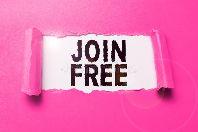 Hand Writing Sign Join Free. Business Showcase the Act or an Instance ...