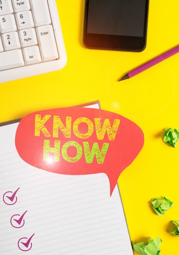 Handwriting Text Know How. Concept Meaning the Process To Learn of ...