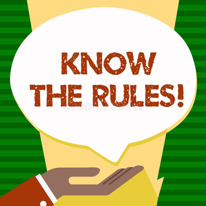 Handwriting Text Know the Rules. Concept Meaning Be Aware of the Laws ...