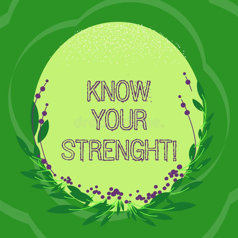 Handwriting Text Know Your Strength. Concept Meaning Identifying ...