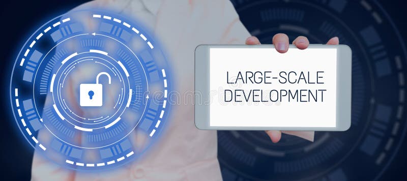 Handwriting Text Large Scale Development. Word for Develop on an ...