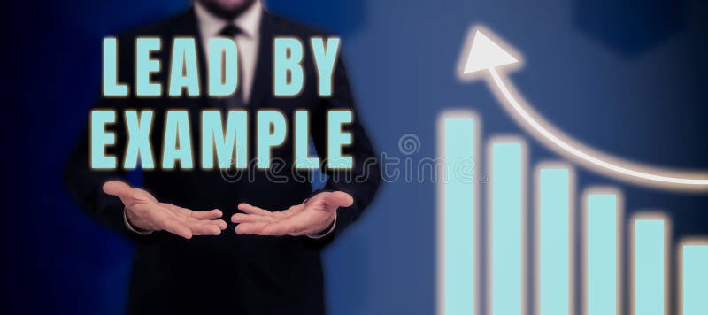 Handwriting Text Lead by Example. Business Approach Be a Mentor Leader ...