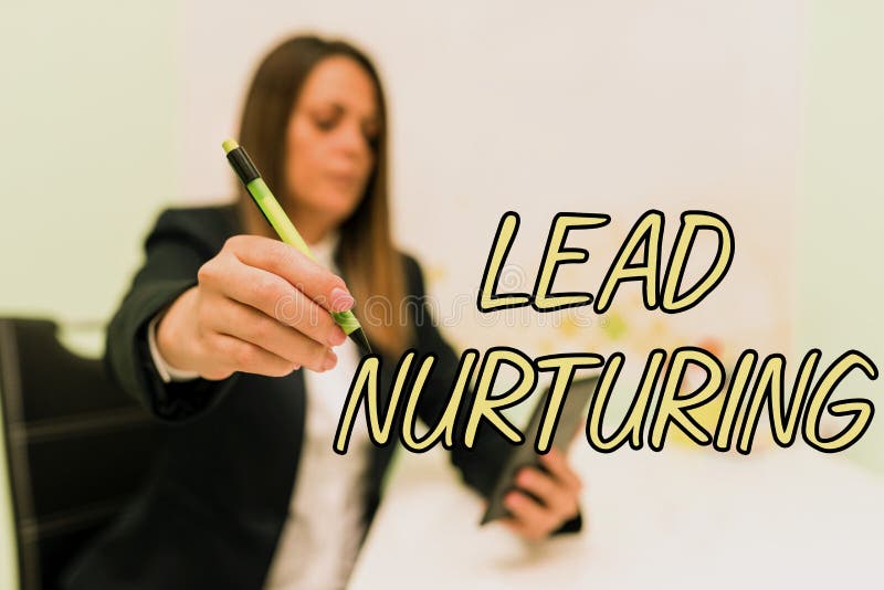 Conceptual Display Lead Nurturing. Business Showcase Method of Building ...