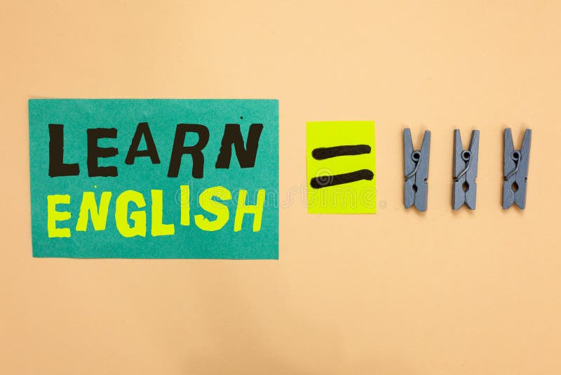 Handwriting Text Learn English. Concept Meaning Universal Language Easy ...