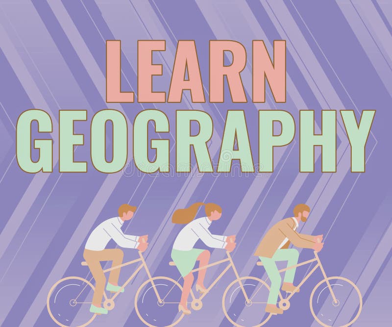 Handwriting Text Learn Geography. Business Showcase Study of Physical Features of Earth and Its ...