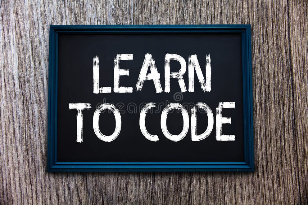 Handwriting Text Learn To Code. Concept Meaning Learn To Write Software ...