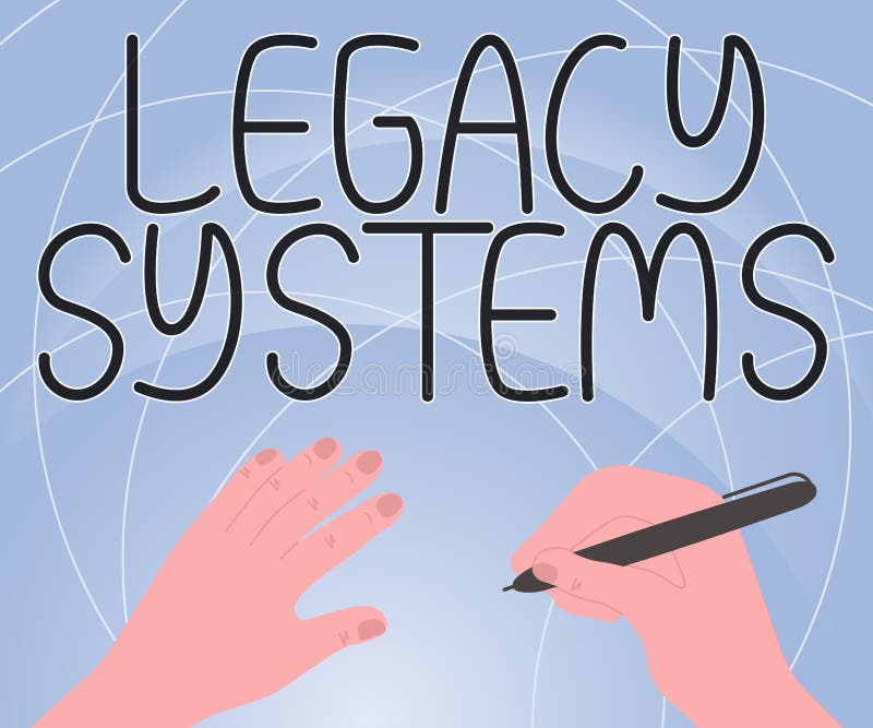 Handwriting Text Legacy Systems. Word Written on Old Method Technology ...