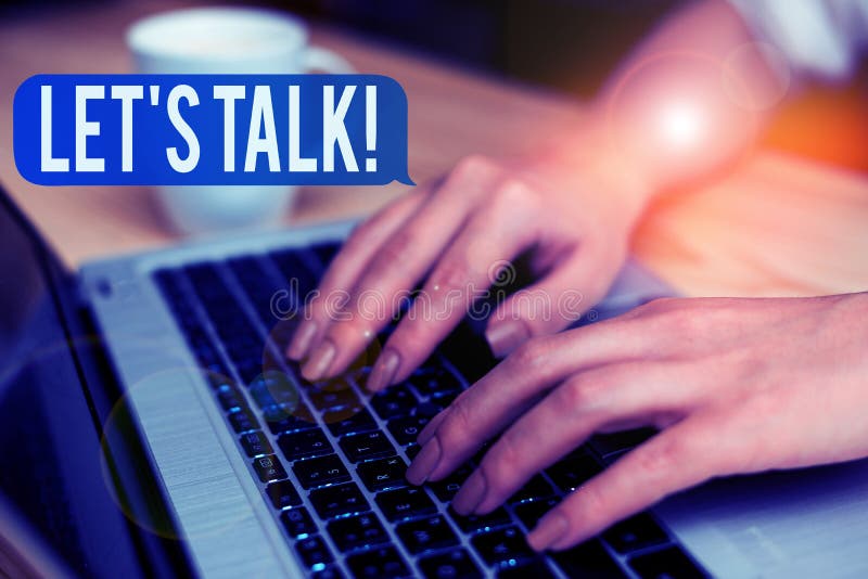 Handwriting Text Let S Talk. Concept Meaning they are Suggesting ...