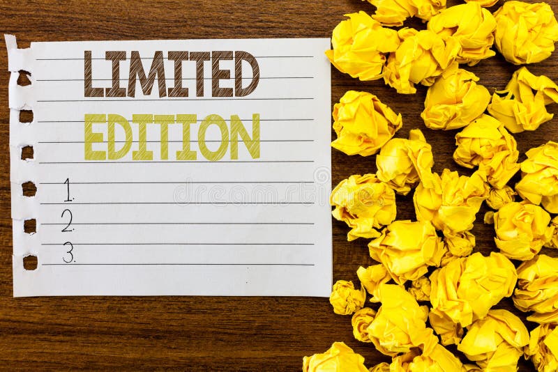 Handwriting Text Limited Edition. Concept Meaning Work of Something ...