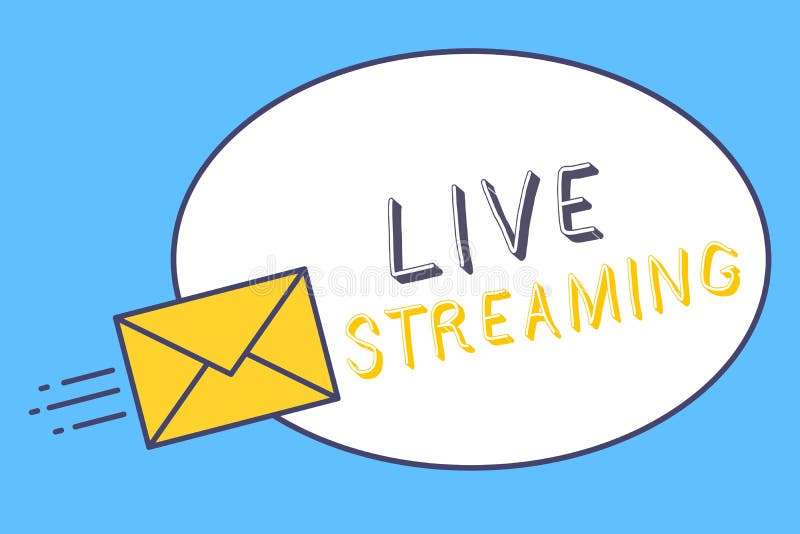 Handwriting Text Live Streaming. Concept Meaning Transmit Live Video ...