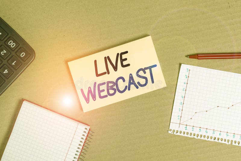 Handwriting Text Live Webcast. Concept Meaning the Process of Video ...