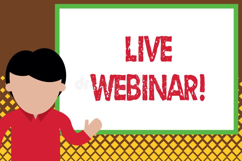 Handwriting Text Live Webinar. Concept Meaning Presentation Lecture or ...