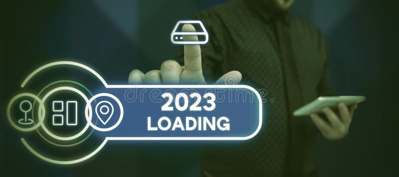 Conceptual Display 2023 Loading. Internet Concept Advertising the ...