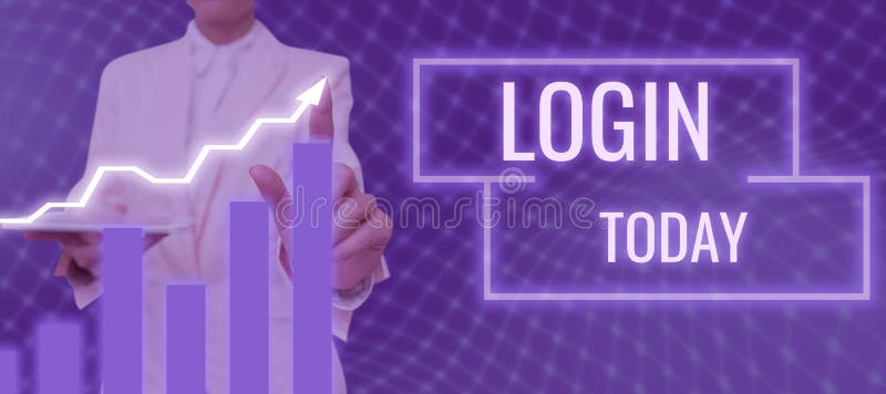 Handwriting Text Login. Internet Concept Process by Which an Individual ...