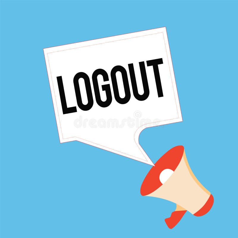 Logout Text Stock Illustrations – 416 Logout Text Stock Illustrations ...