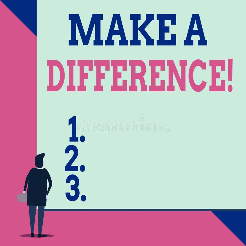 Handwriting Text Make a Difference. Concept Meaning Have Significant ...