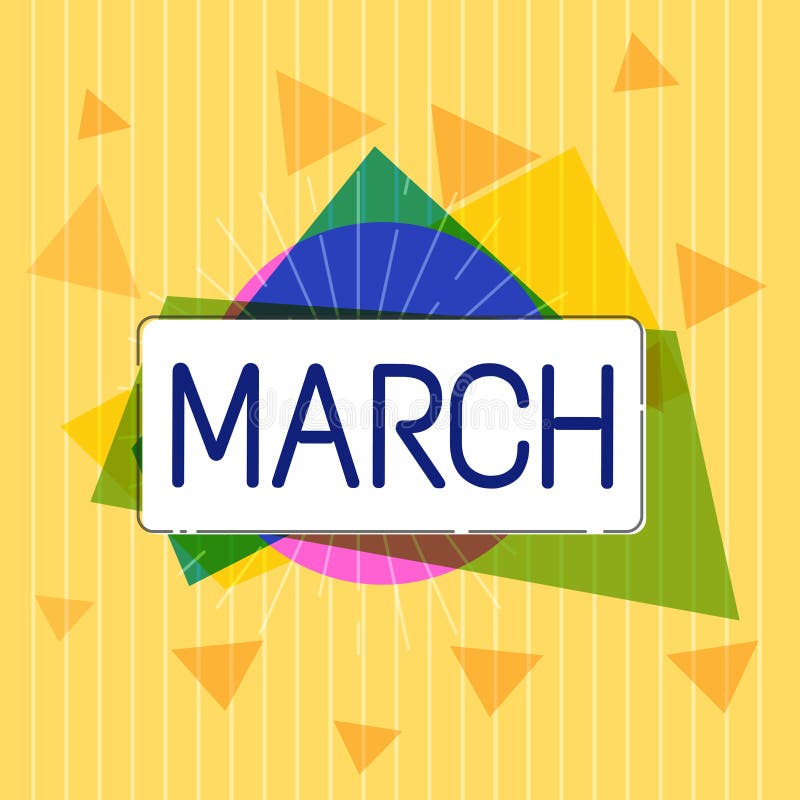 Handwriting Text March. Concept Meaning Third Month Year Where Spring ...