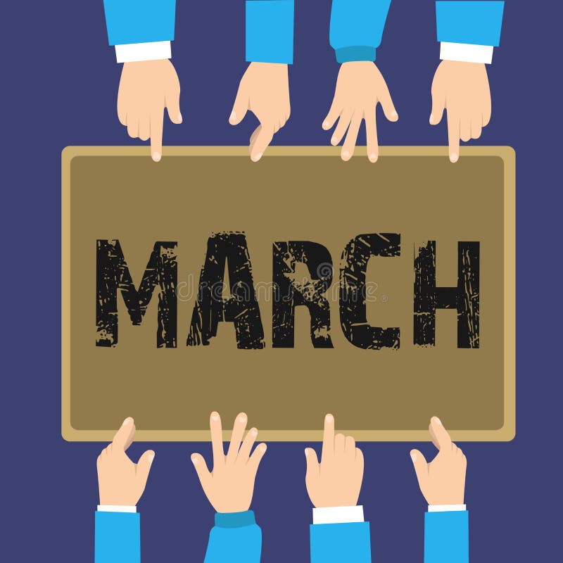 Handwriting Text March. Concept Meaning Third Month Year Where Spring ...