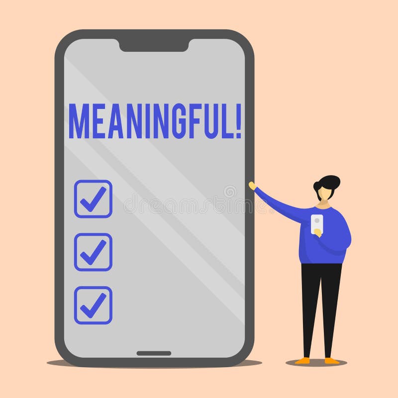 Handwriting Text Meaningful. Concept Meaning Having Meaning Significant ...