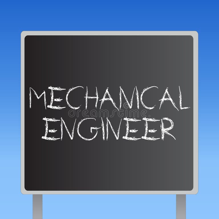 Handwriting Text Mechanical Engineer. Concept Meaning Applied ...