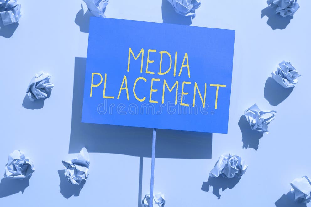 Writing Displaying Text Media Placement. Business Showcase the Method ...