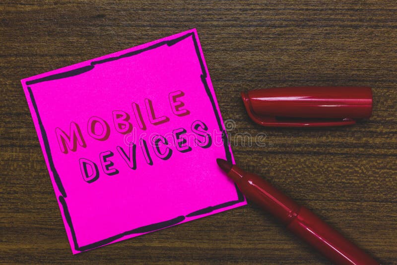 Handwriting Text Mobile Devices. Concept Meaning a Portable Computing ...