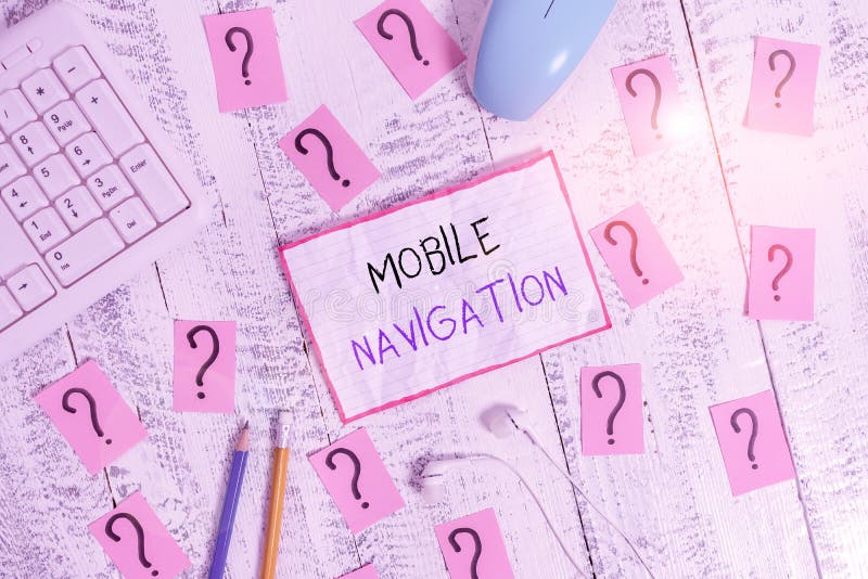 Mobile Navigation on Street Stock Photo - Image of leaves, hand: 60817256