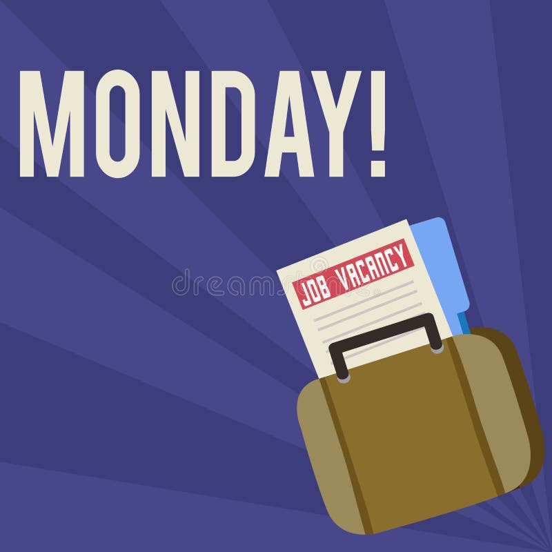 Handwriting Text Monday. Concept Meaning First Day of the Week Back To ...