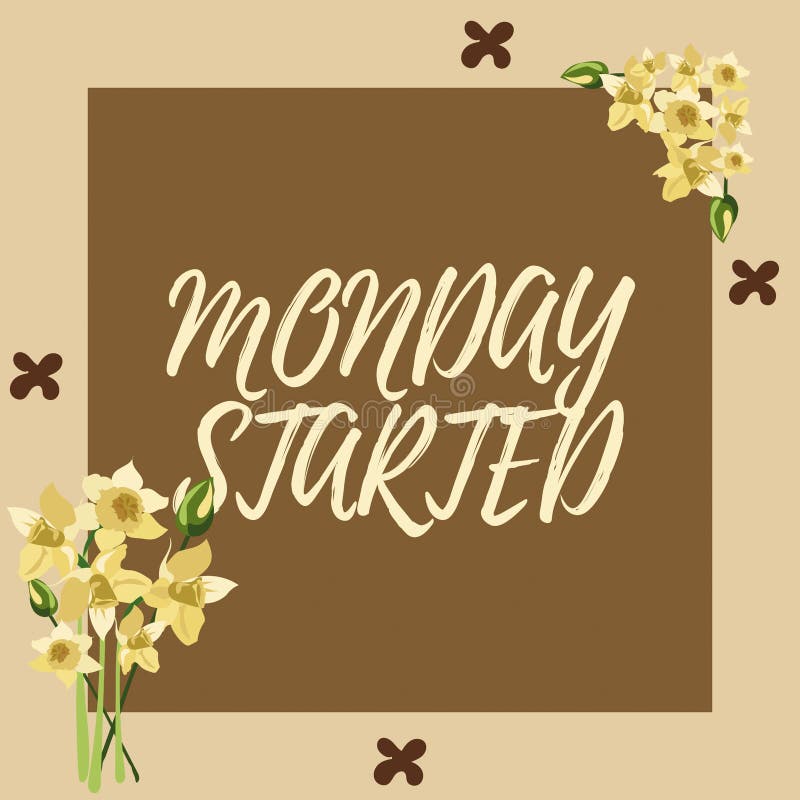 Conceptual Display Monday Started. Internet Concept Getting Ready for ...