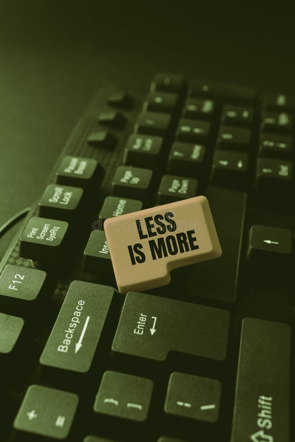 Handwriting Text less is More. Conceptual Photo Used To Express a ...