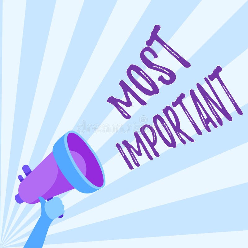 Handwriting Text Most Important. Word Written on Greatest or Highest ...