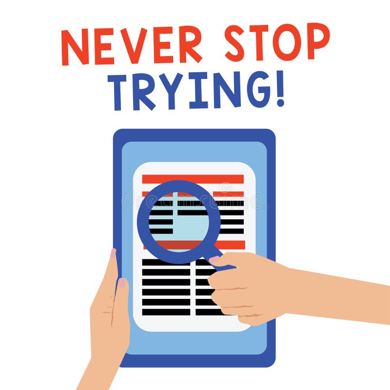 Stop Try Again Road Sign Illustration Stock Illustration - Illustration ...