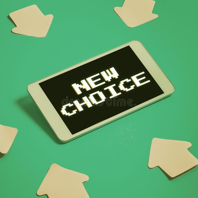 Handwriting Text New Choice. Word Written on Having Lot of Options and ...