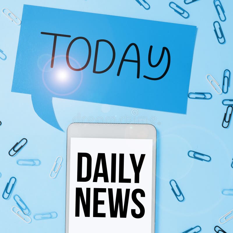 Conceptual Caption daily News. Business Concept Information or Reports ...