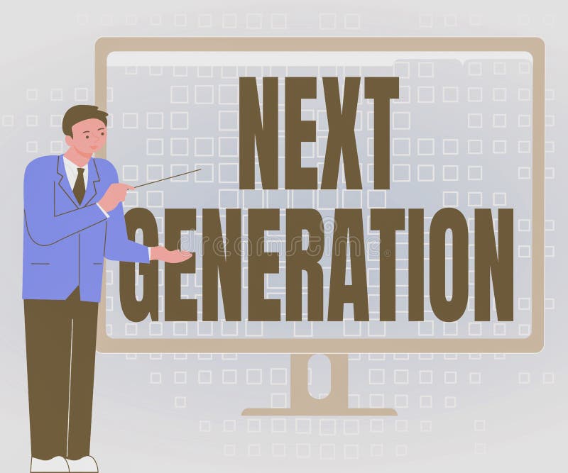 Handwriting Text Next Generation. Business Showcase Product that Has ...